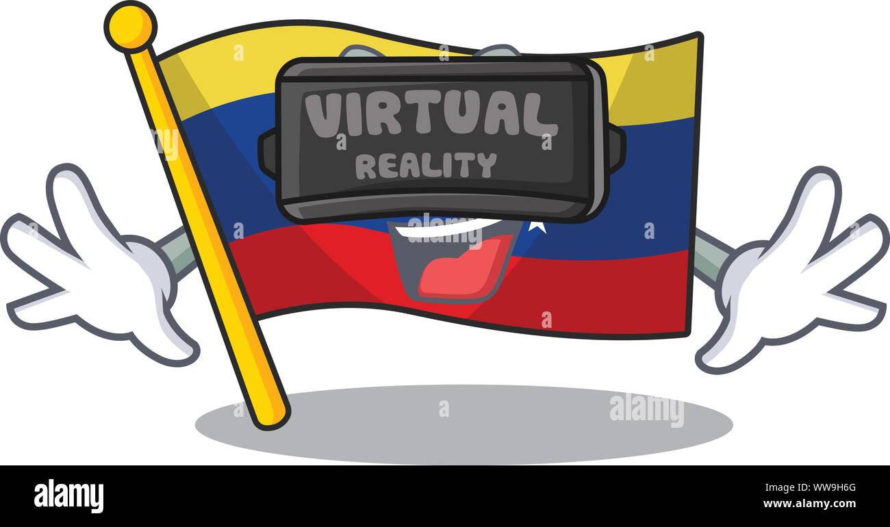 Virtual reality flag venezuela isolated with the cartoon Stock Vector ...