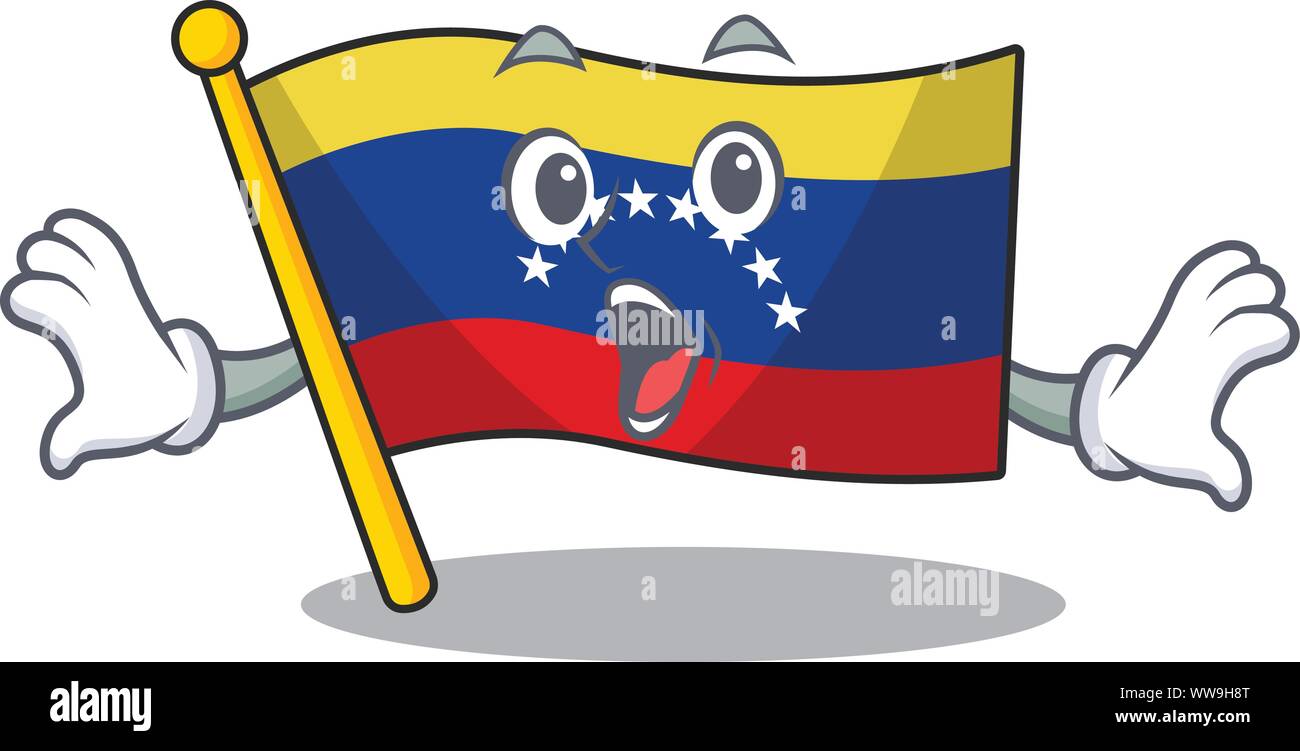 Surprised flag venezuela isolated with the cartoon Stock Vector Image ...