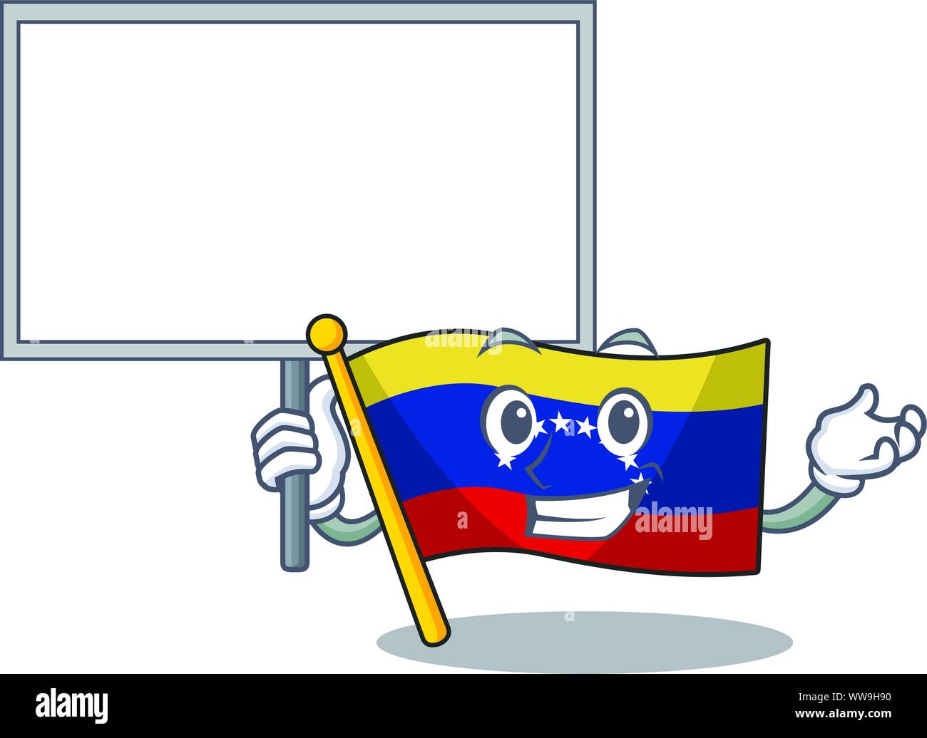 Bring board flag venezuela with the cartoon shape Stock Vector Image ...