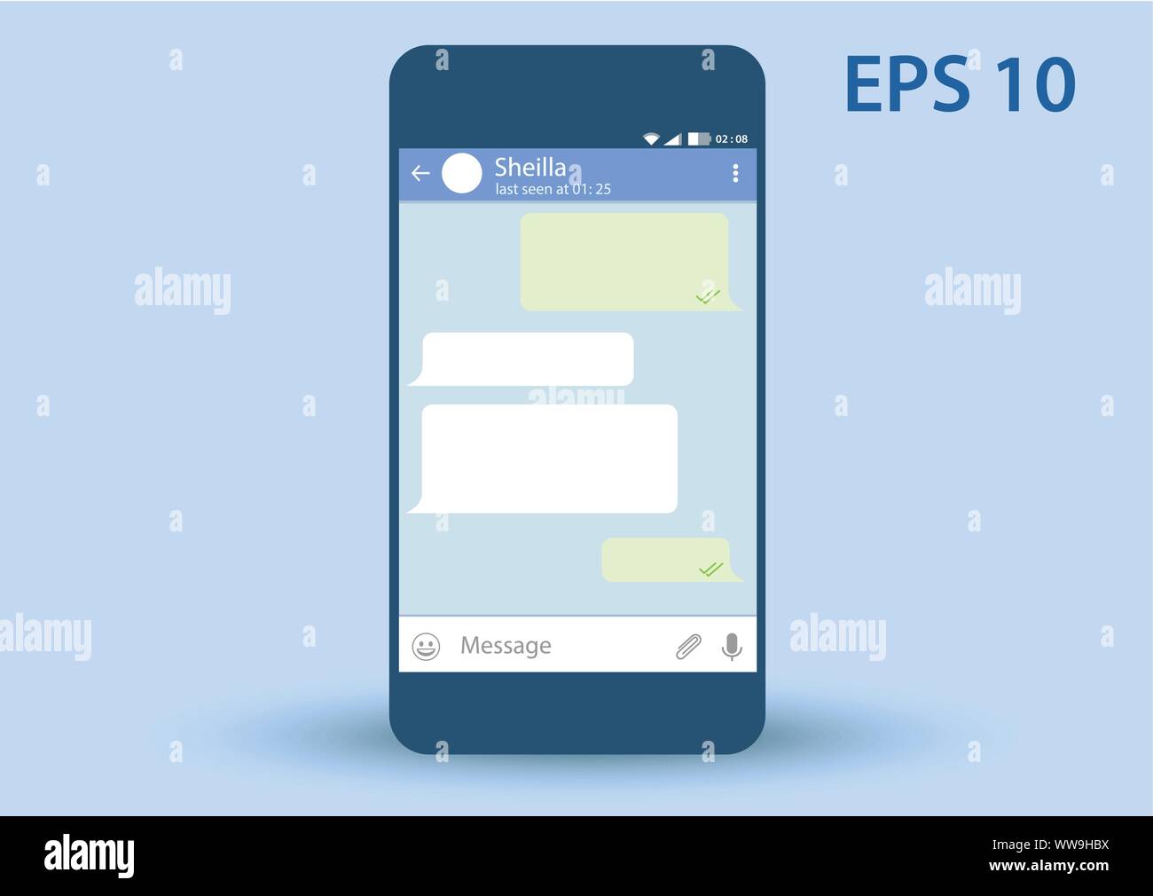 vector illustration chat message user interface Stock Vector Image ...