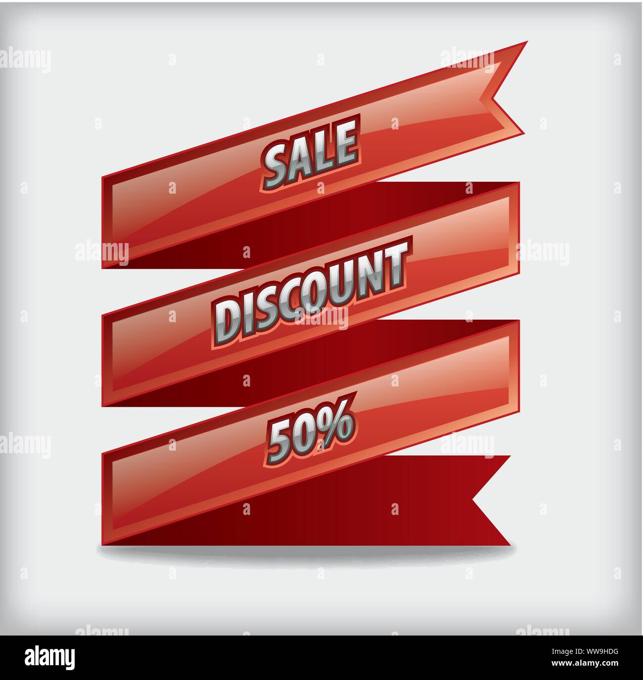advertising sale ribbon banner Stock Vector Image & Art - Alamy