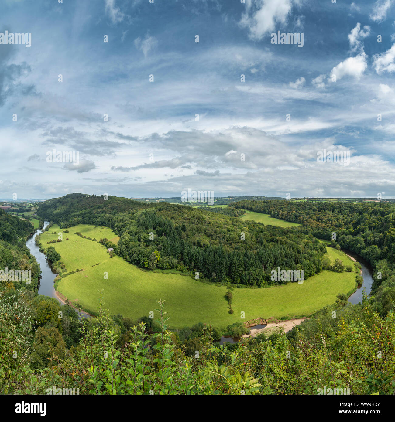 Beautiful Summer landscape of view from Symonds Yat over River Wye in ...