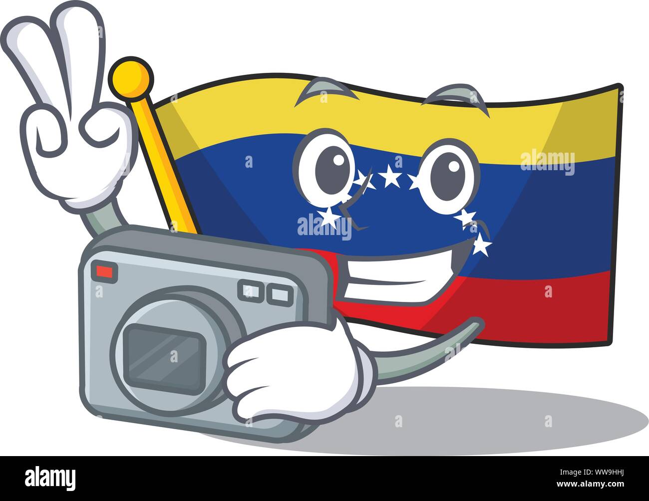 Photographer flag venezuela isolated with the cartoon Stock Vector ...