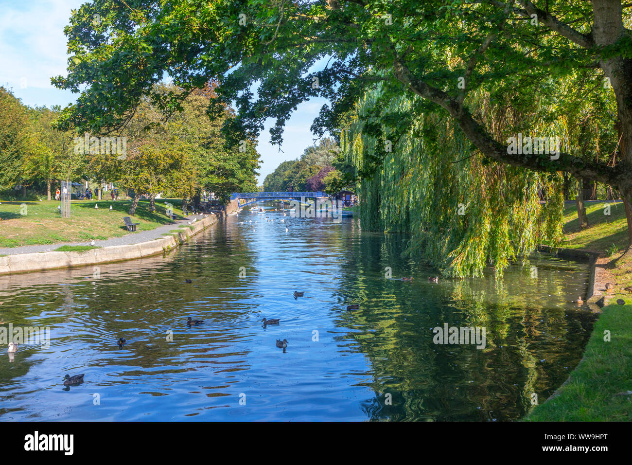 The Royal Military Canal, Hythe, Kent Stock Photo - Alamy