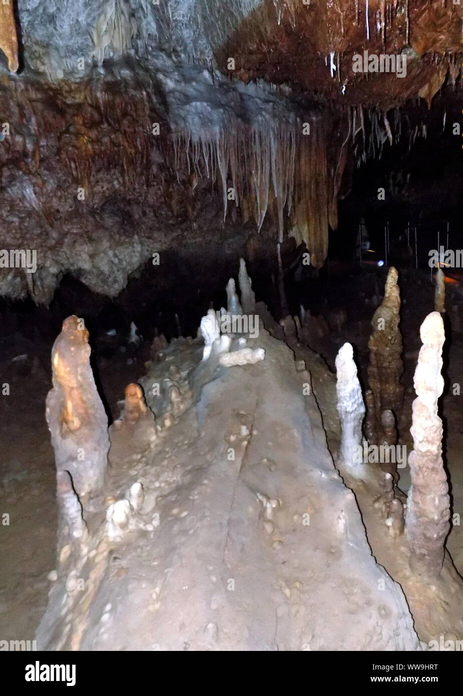 cave, underground, stalagmites, stalactites, Kapsia, Mantinia, Greece ...