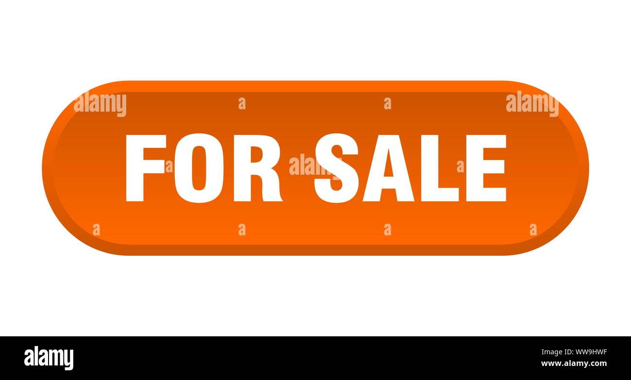 for sale button. for sale rounded orange sign. for sale Stock Vector ...