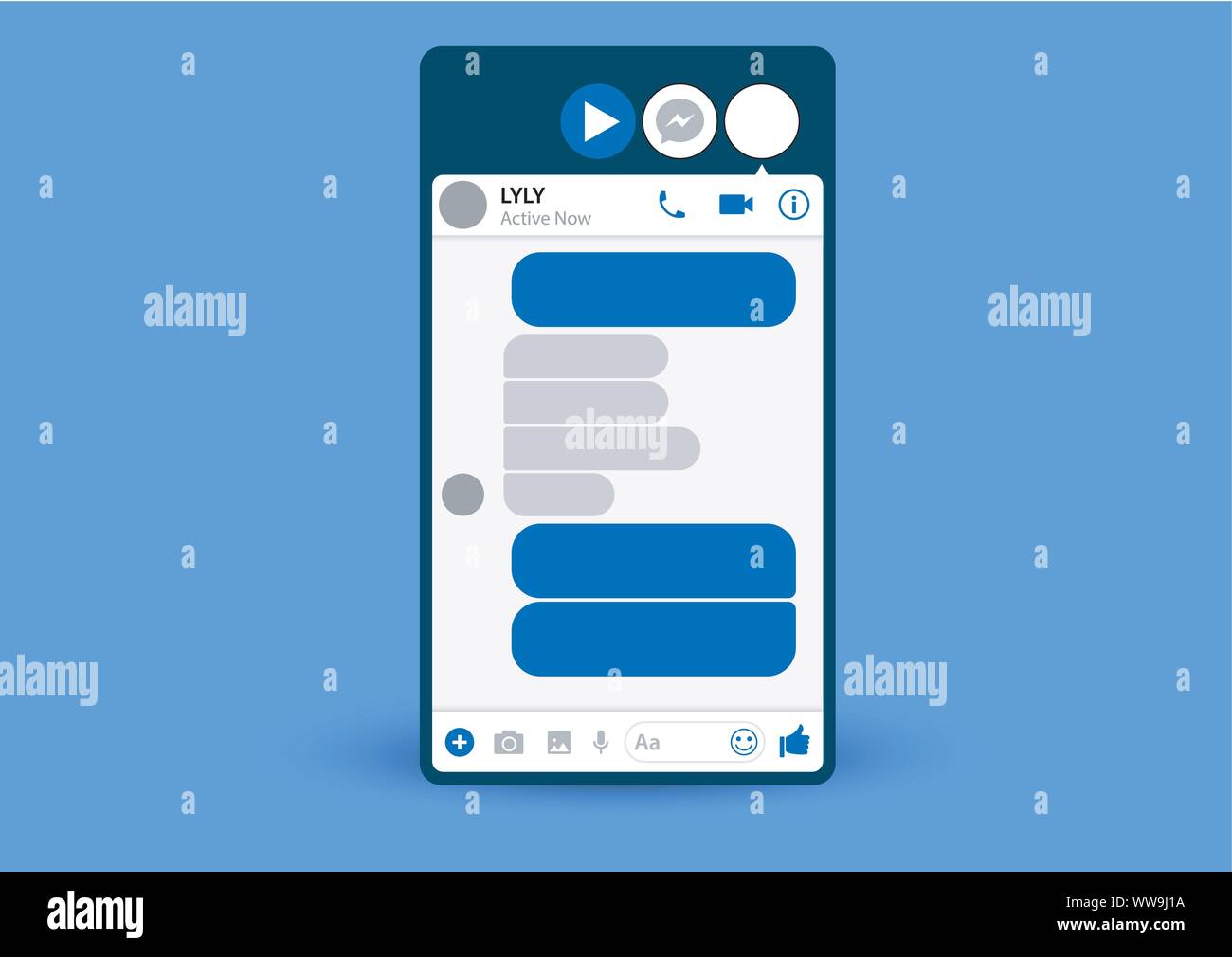 vector illustration chat message user interface Stock Vector Image ...