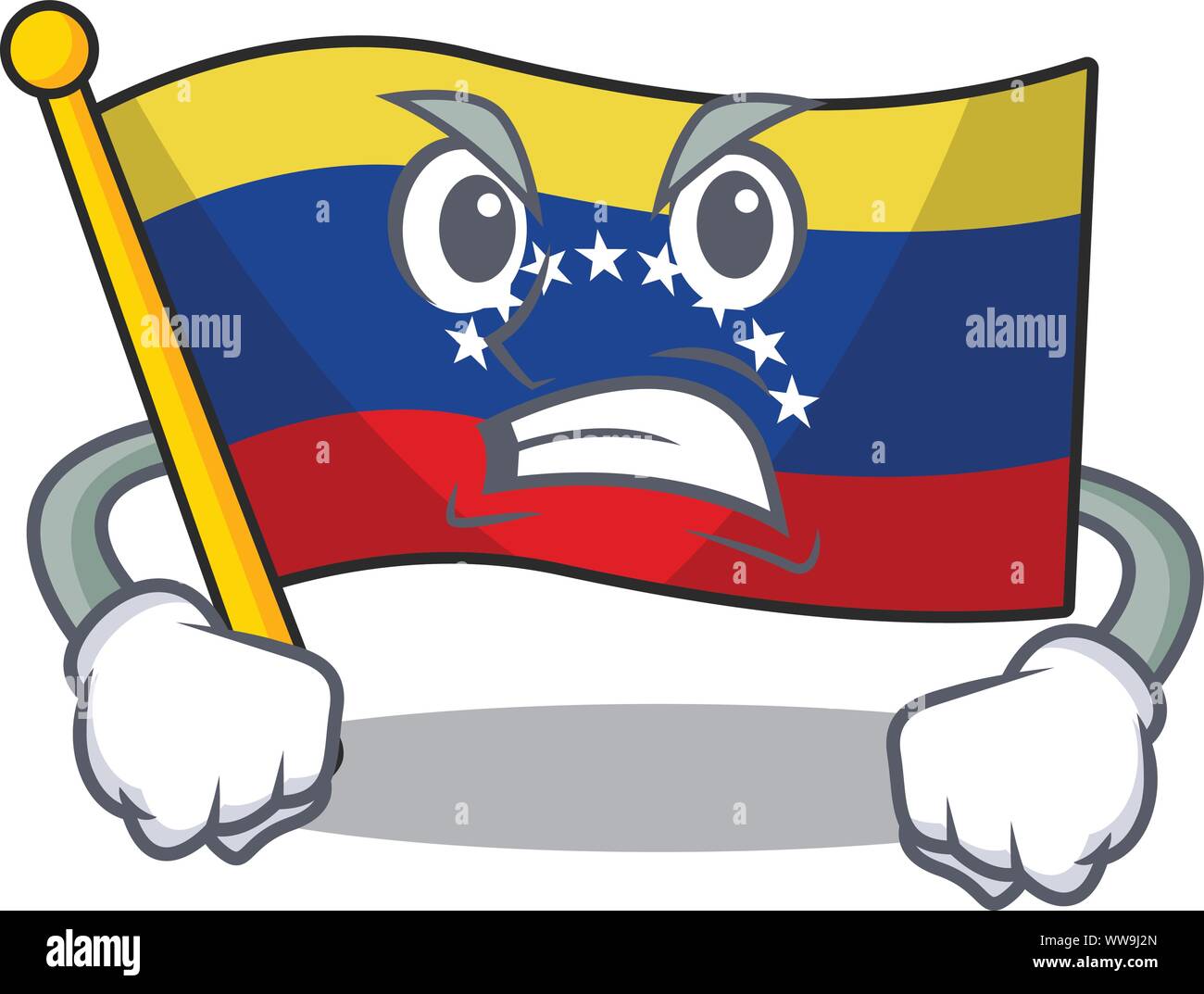 Angry flag venezuela isolated with the cartoon Stock Vector Image & Art ...