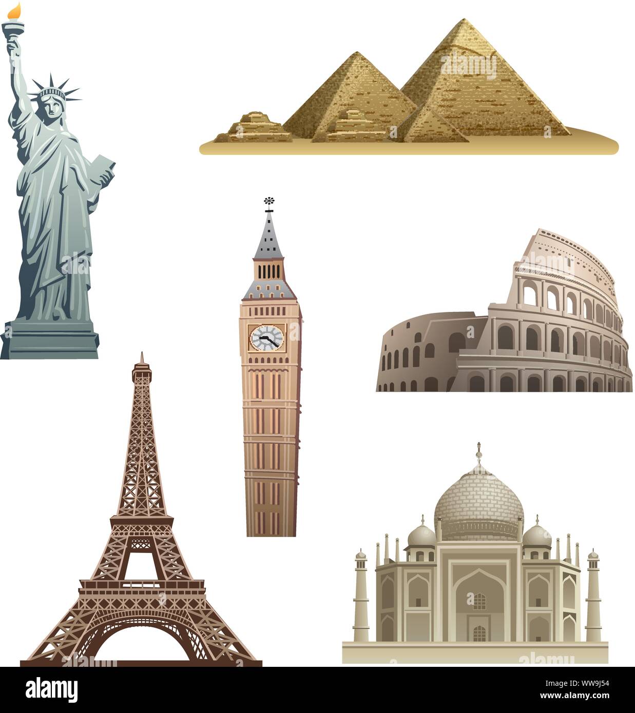 World landmarks statue of liberty Cut Out Stock Images & Pictures - Alamy