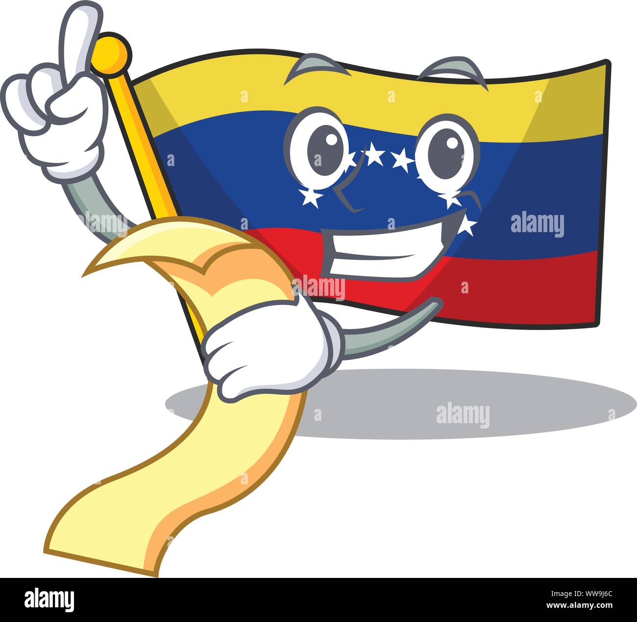 With menu flag venezuela isolated with the cartoon Stock Vector Image ...