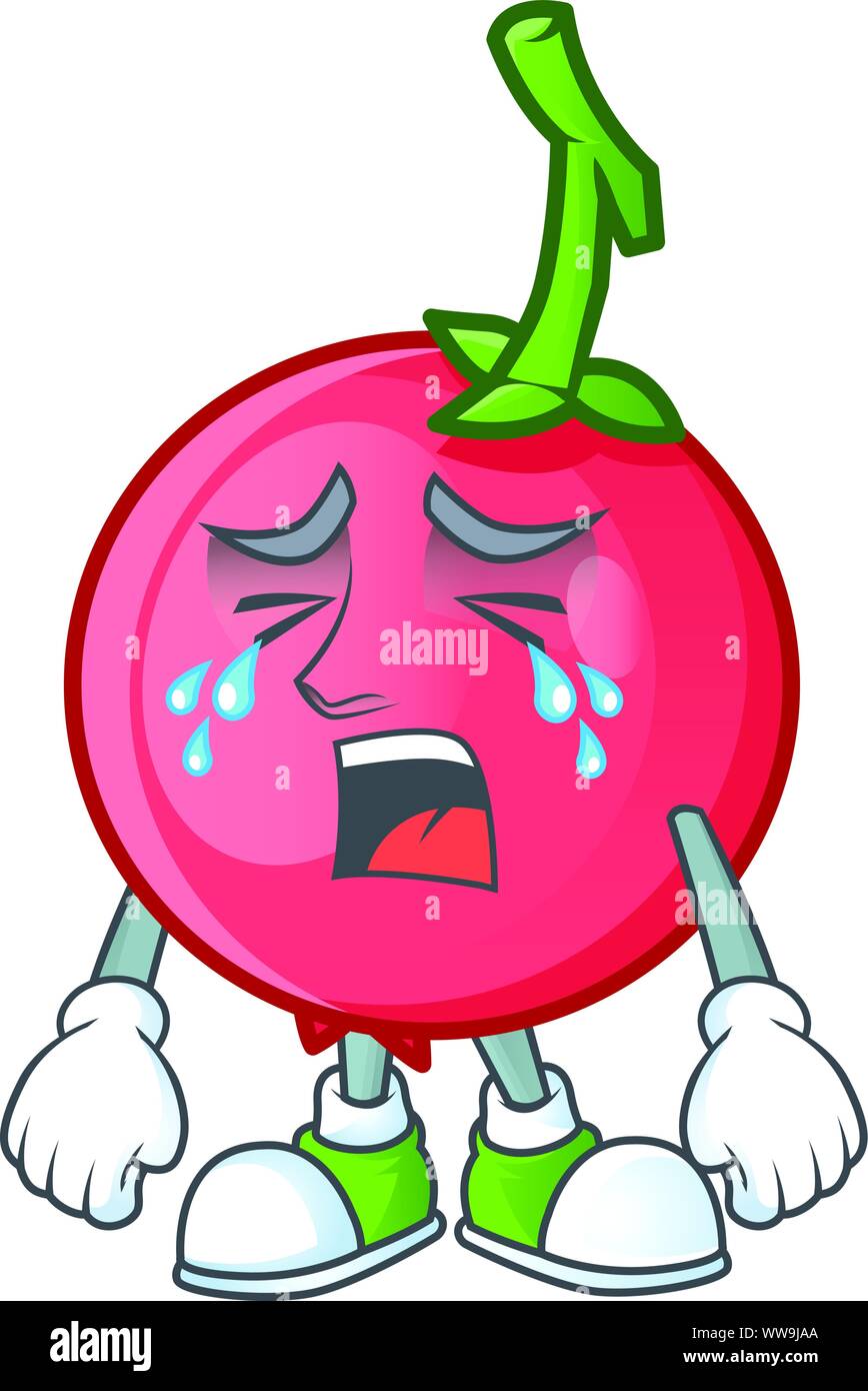 Crying sweet lovi lovi fruit for icon character Stock Vector Image ...