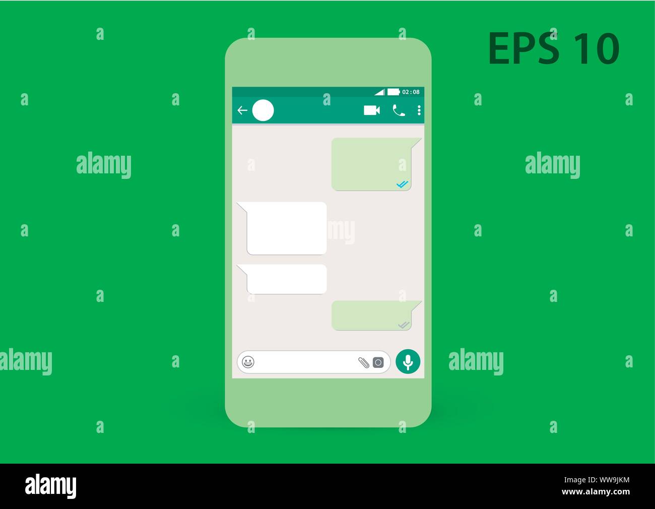 vector illustration chat message user interface Stock Vector Image ...