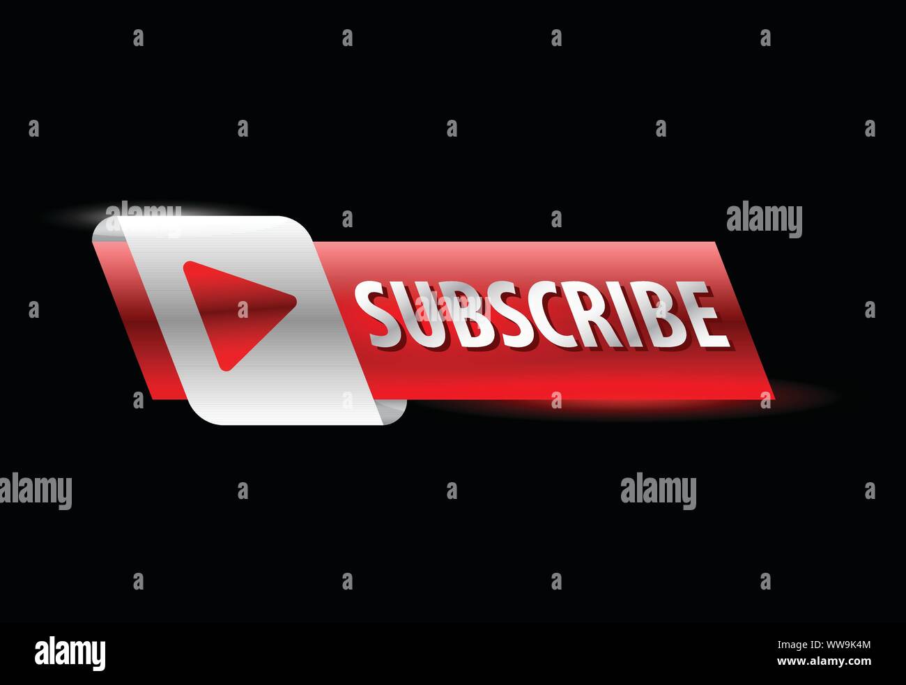 vector illustration youtube subscribe button Stock Vector Image & Art - Alamy