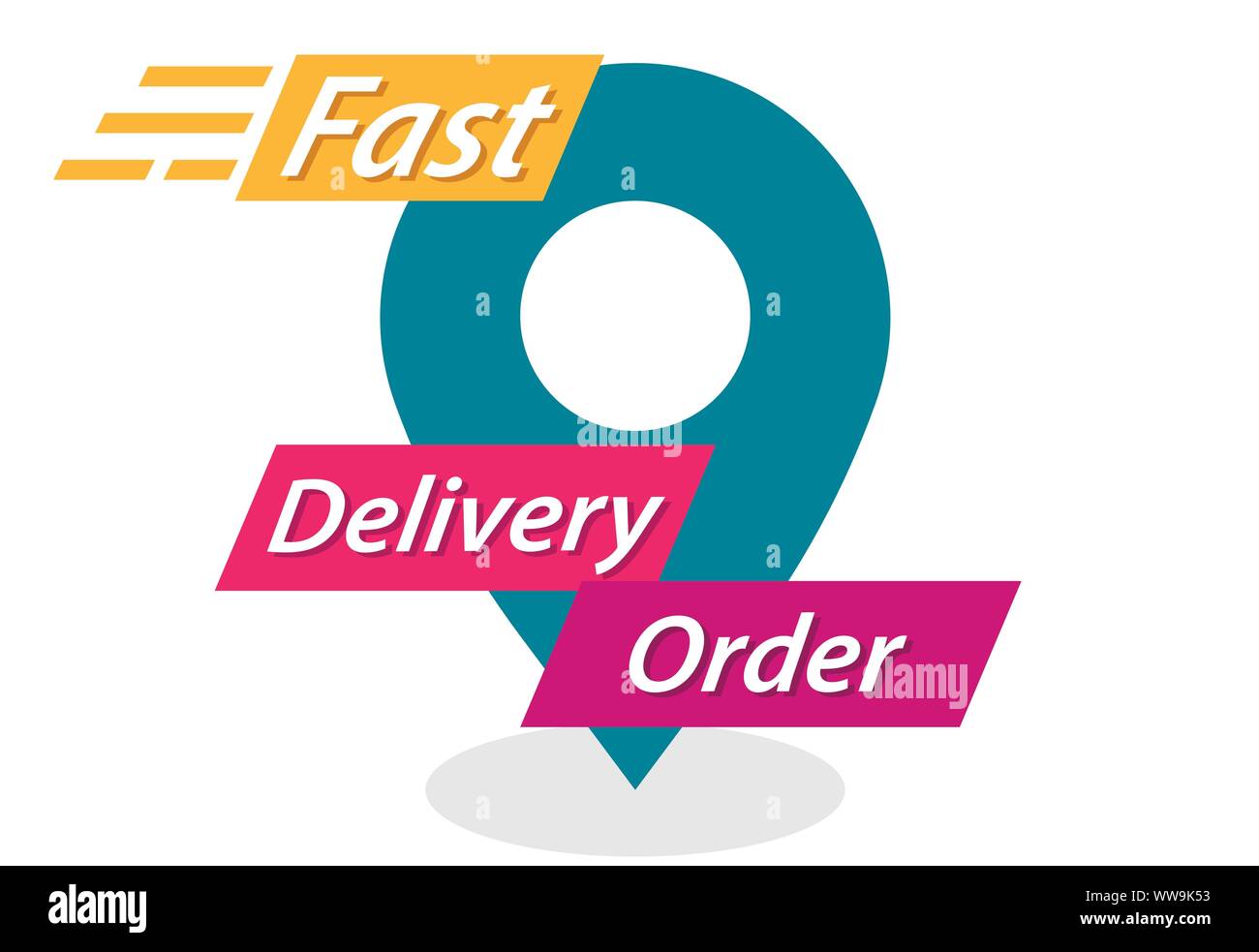 vector illustration fast delivery order sign Stock Vector Image & Art ...