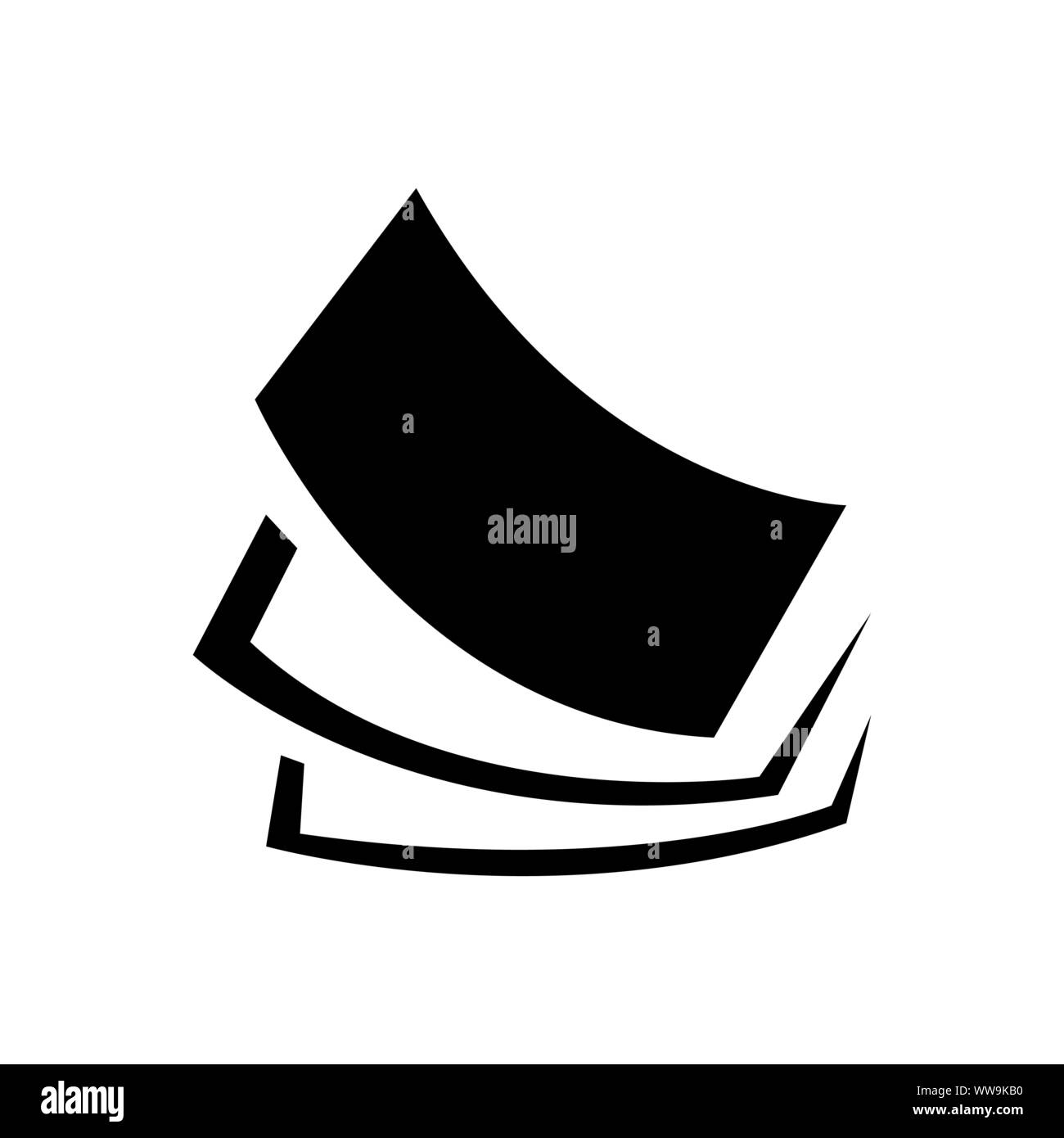 Papers stack illustration Black and White Stock Photos & Images - Alamy