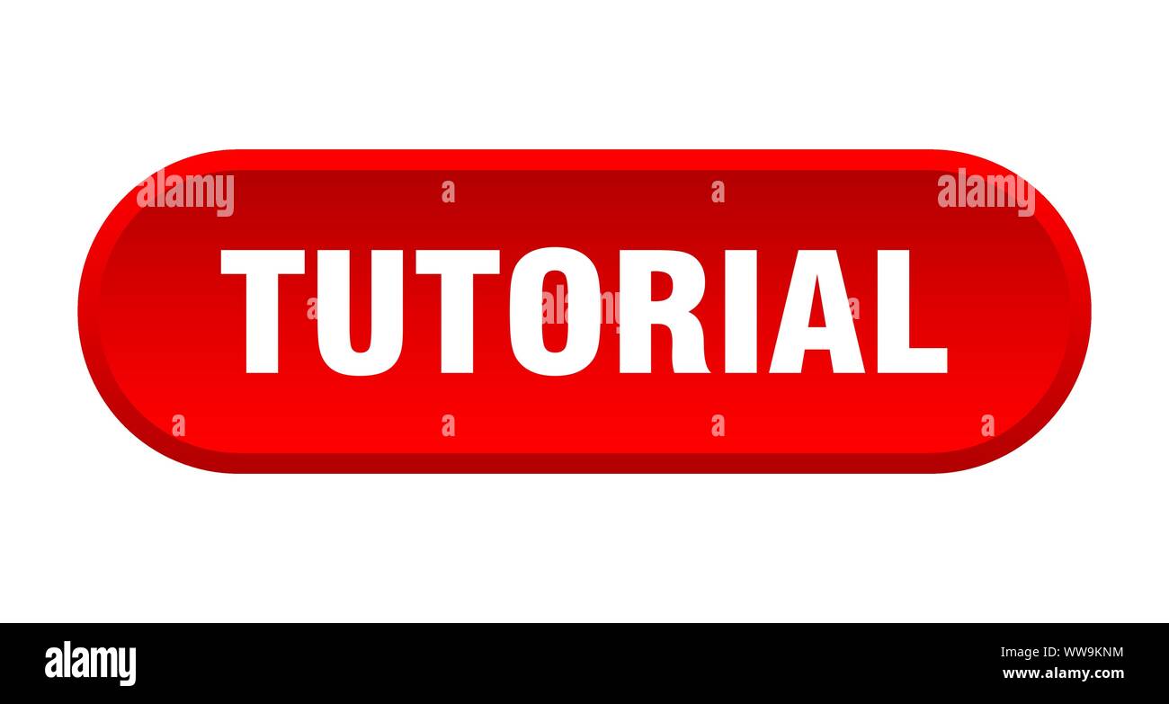 tutorial button. tutorial rounded red sign. tutorial Stock Vector Image ...