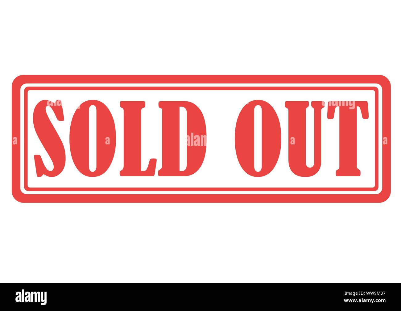 vector illustration of sold out sign Stock Vector Image & Art - Alamy