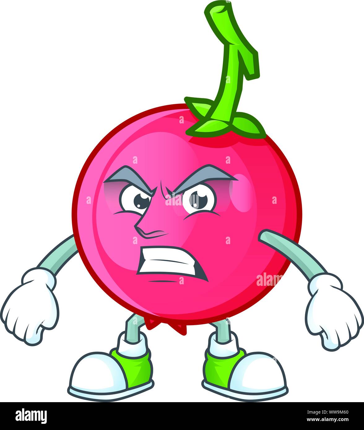 Scream cartoon lovi lovi fruit with mascot Stock Vector Image & Art - Alamy