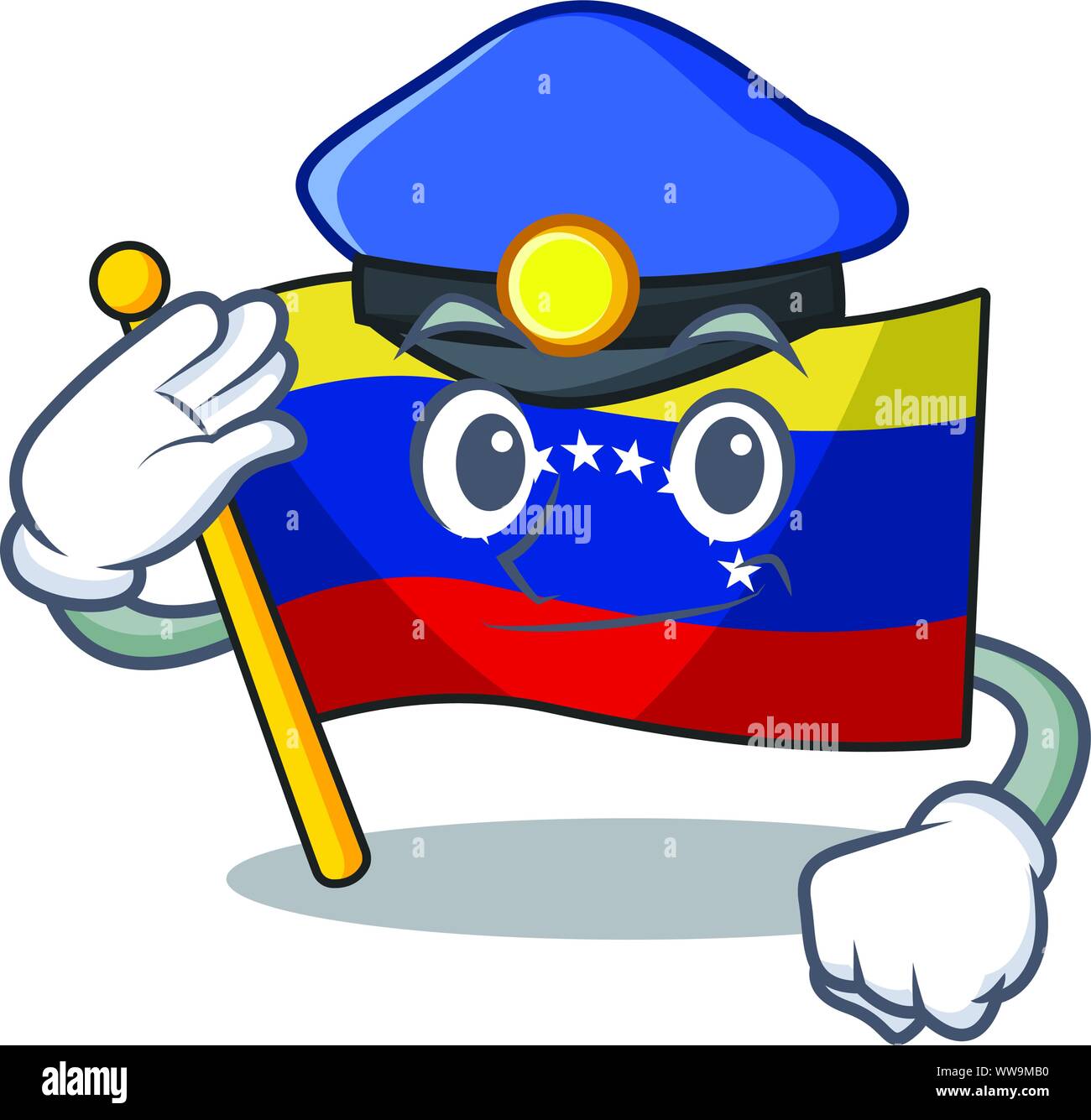 Police flag venezuela with the cartoon shape Stock Vector Image & Art ...