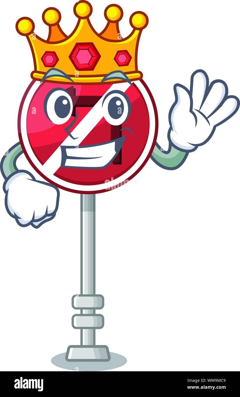 King no left turn with the cartoon Stock Vector Image & Art - Alamy