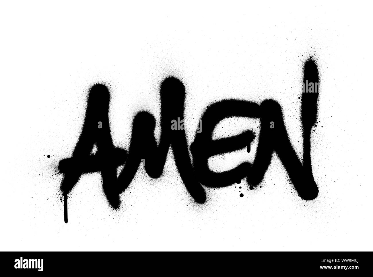 graffiti amen word sprayed in black over white Stock Vector Image & Art ...