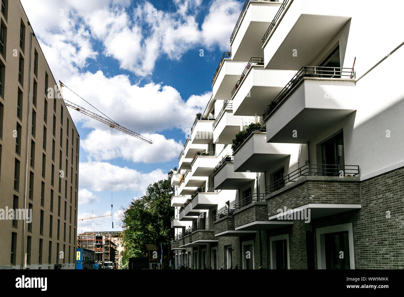 Residential complex balconies plants hi-res stock photography and ...