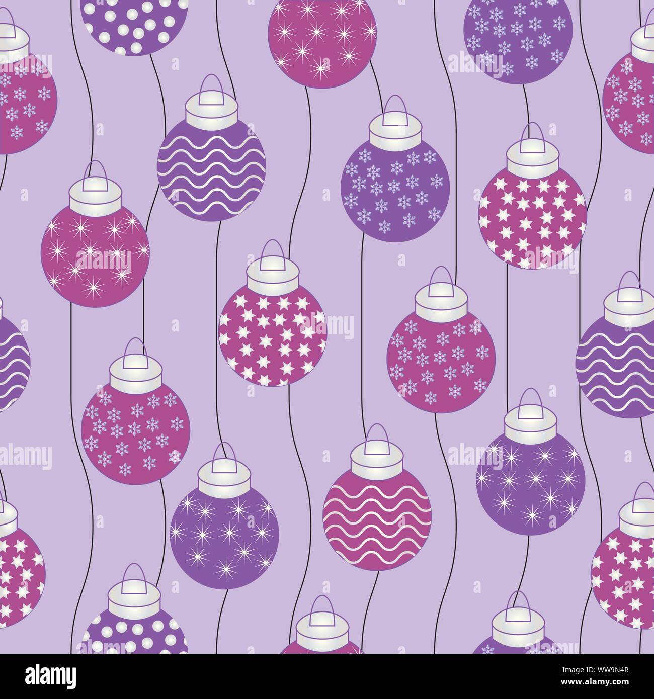 Christmas bauble pattern design in green, red and white. Seamless ...