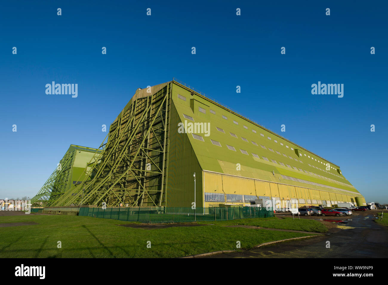 Cardington Number 1 (left) and 2 (right) Airship Sheds, shed 2 is now ...