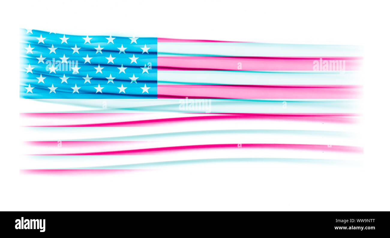 A United States flag with smoke texture on white background Stock Photo ...