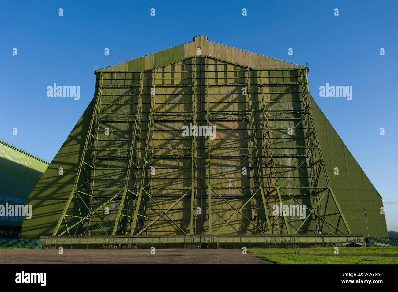 Cardington Number 1 (left) and 2 (right) Airship Sheds, shed 2 is now ...
