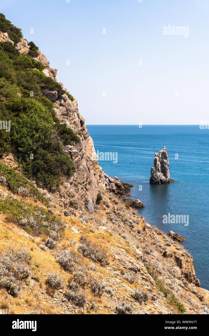Landscape of the sea coast in Crimea Stock Photo - Alamy