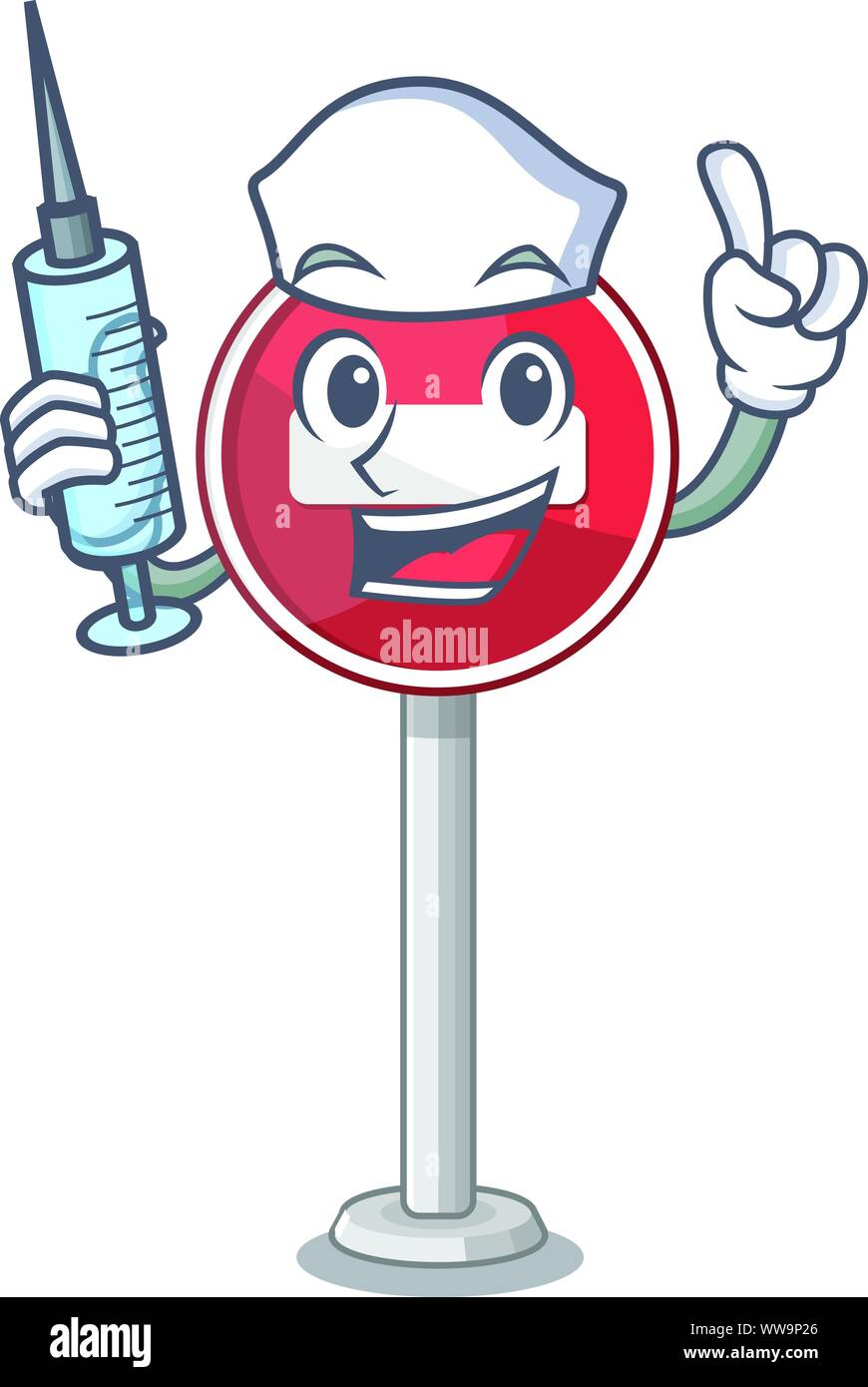 Nurse no entry on cartoon side of road Stock Vector Image & Art - Alamy