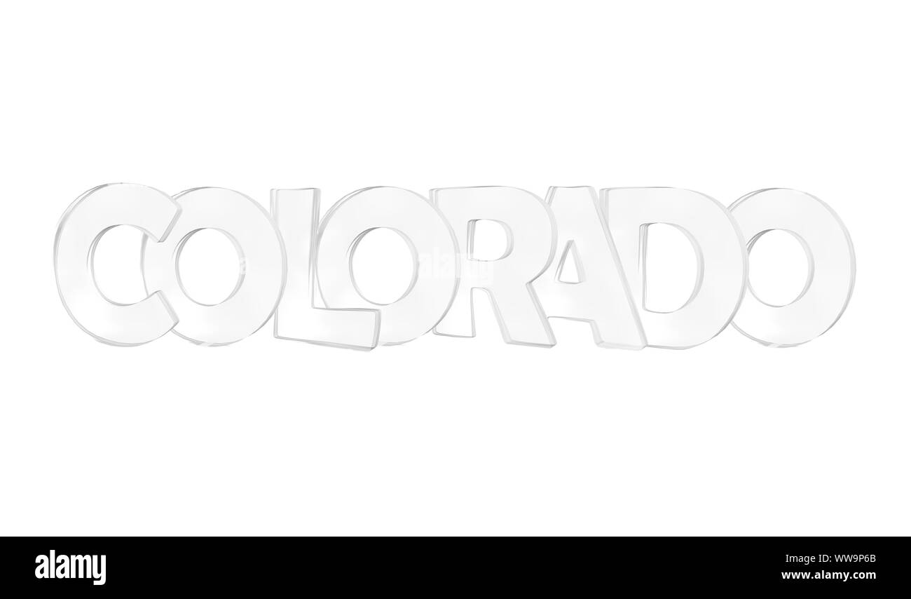 Colorado. Isolated USA state names with white background Stock Photo ...
