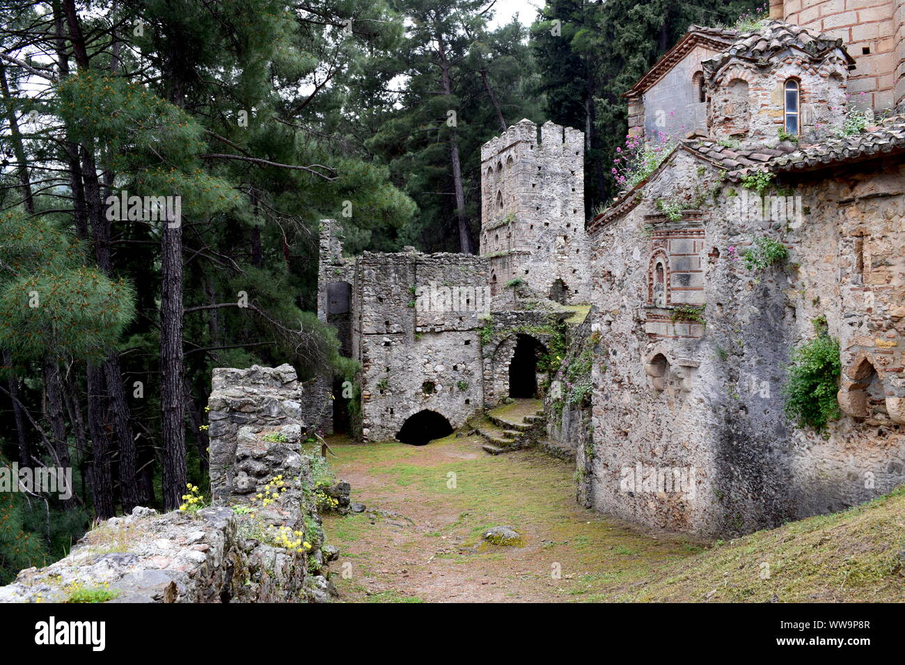 castle, mistras, medieval, town, Byzantine, church, Peribleptos, Sparti ...