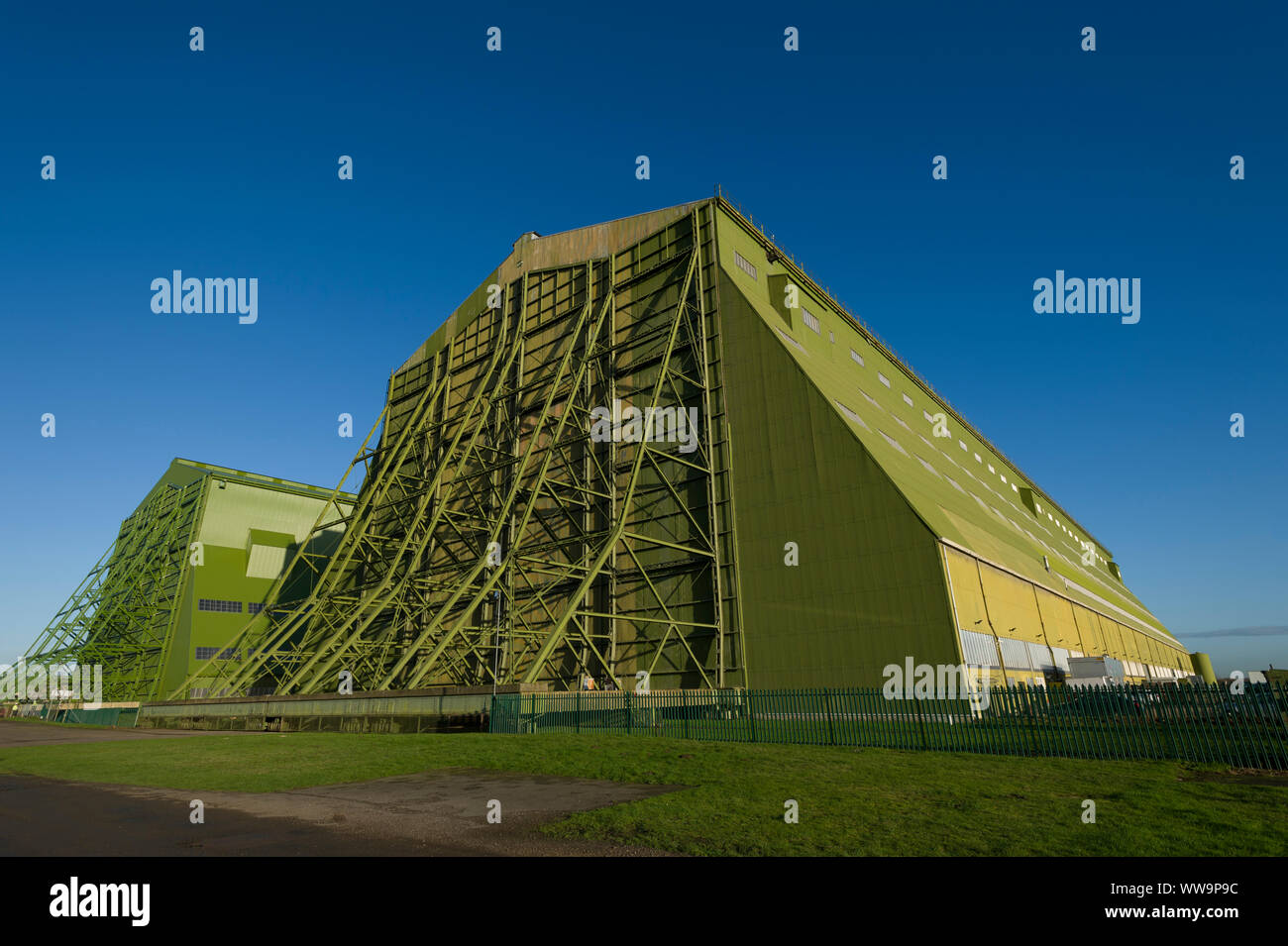 Cardington Number 1 (left) and 2 (right) Airship Sheds, shed 2 is now ...