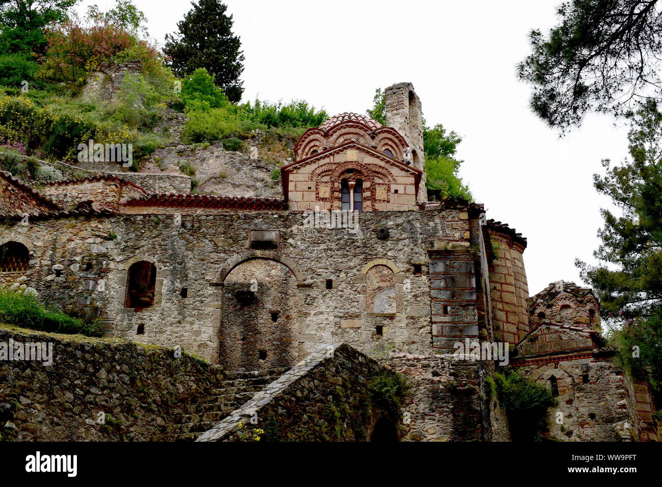 castle, mistras, medieval, town, Byzantine, church, Peribleptos, Sparti ...