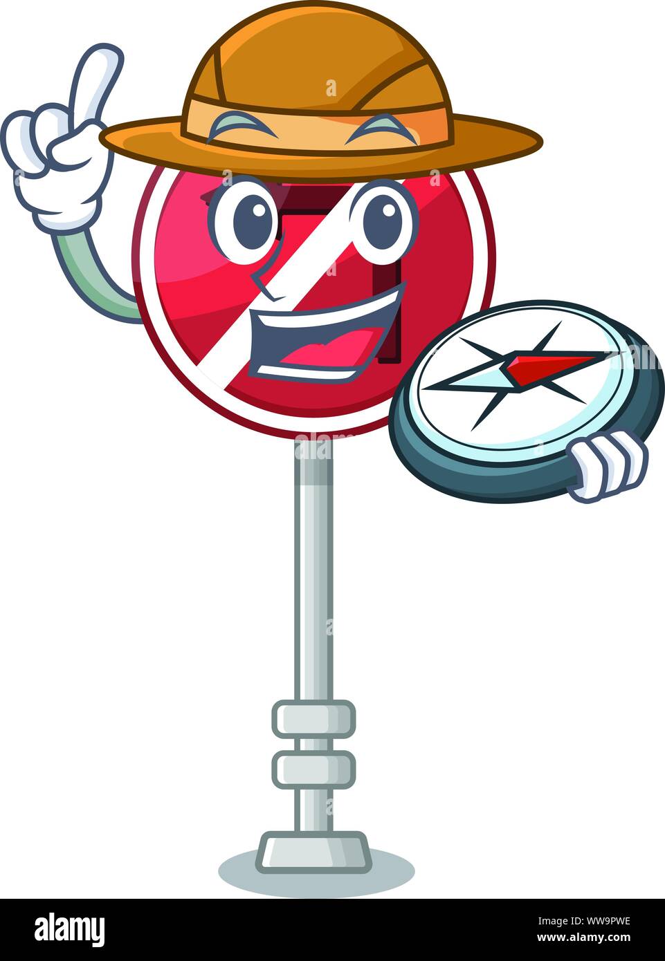 Explorer no left turn with cartoon shape Stock Vector Image & Art - Alamy