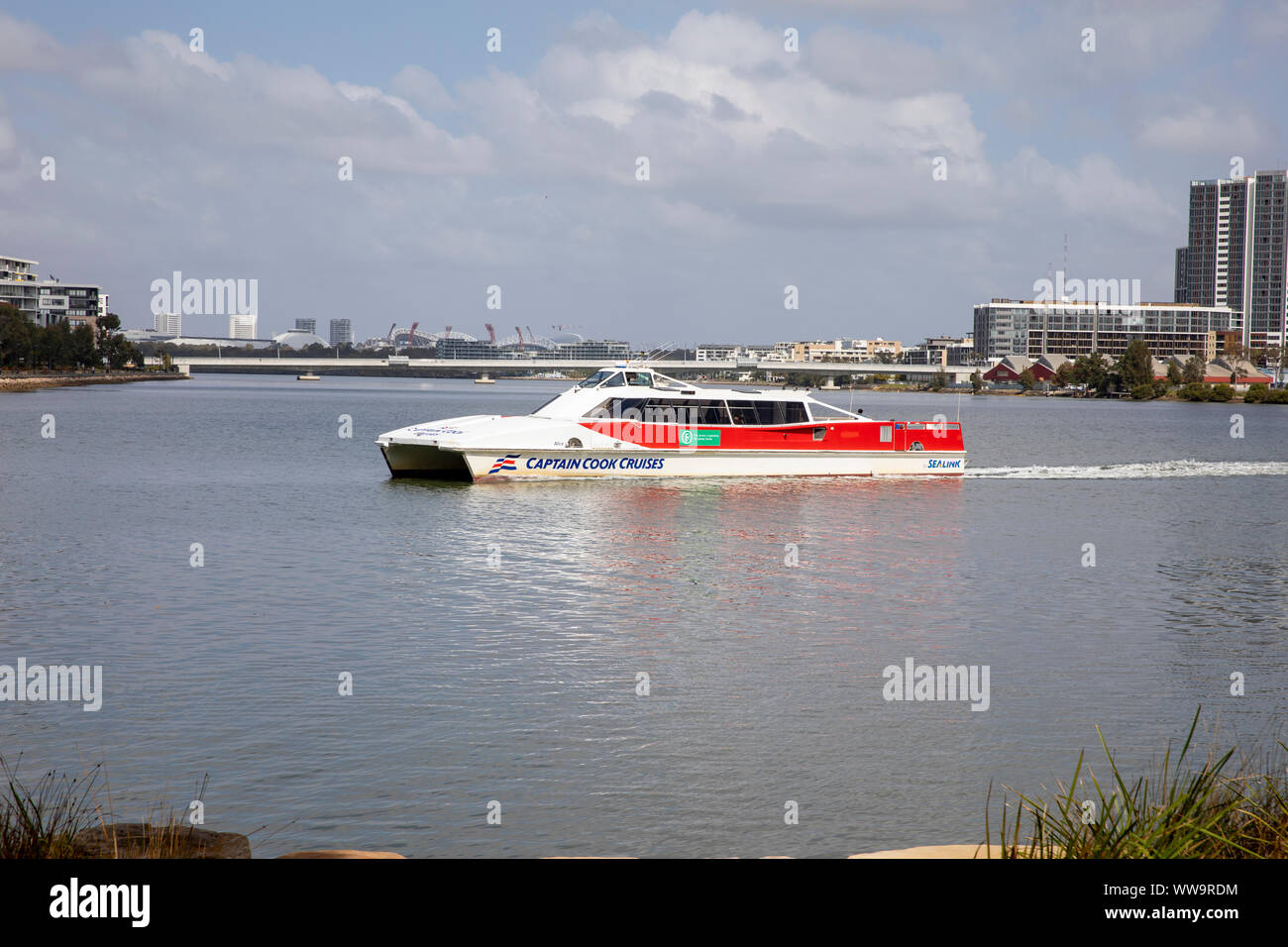 Captain Cook cruises boat on the Parramatta river between the suburbs ...