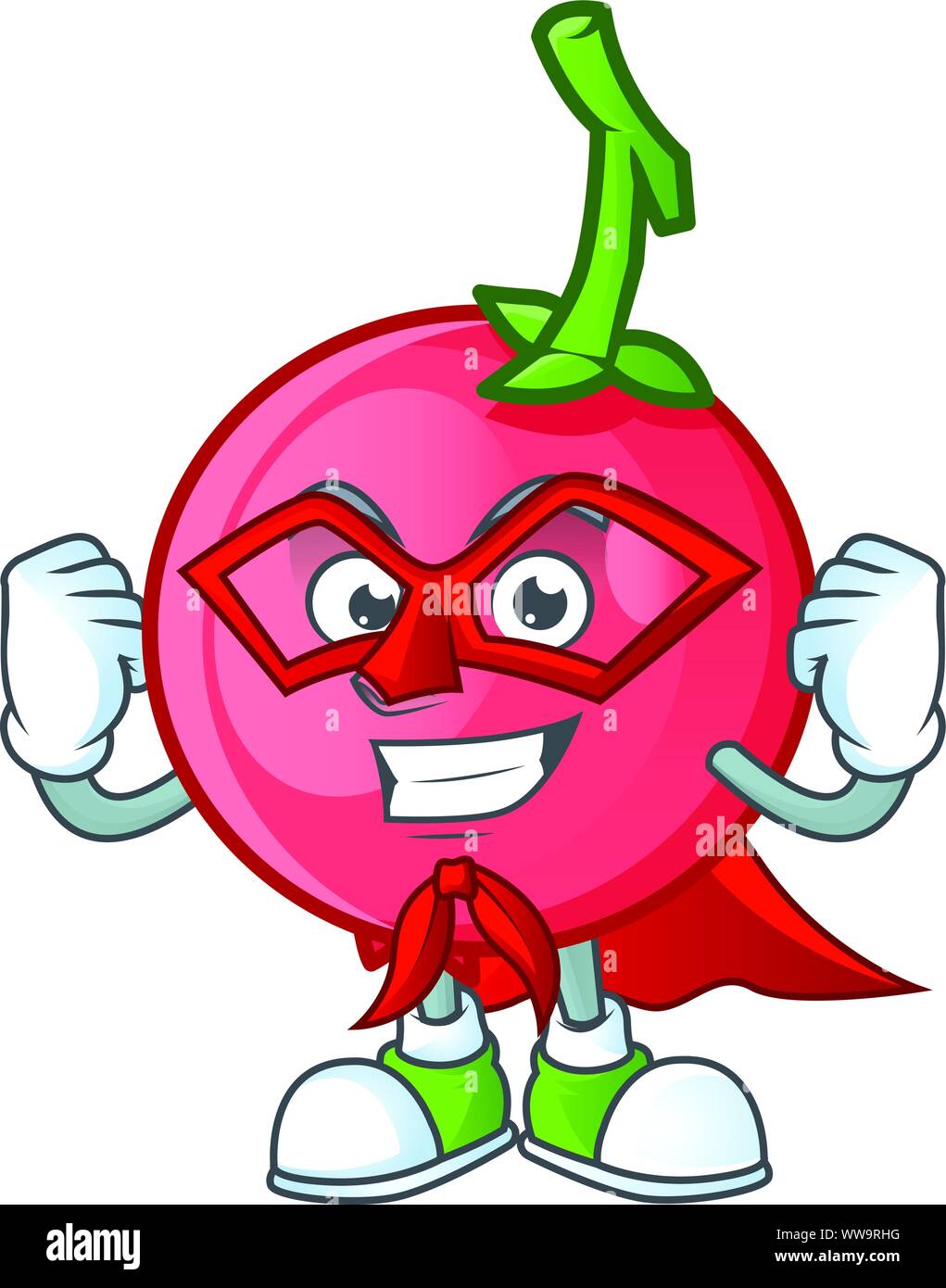 Super hero cartoon lovi lovi fruit with mascot Stock Vector Image & Art ...