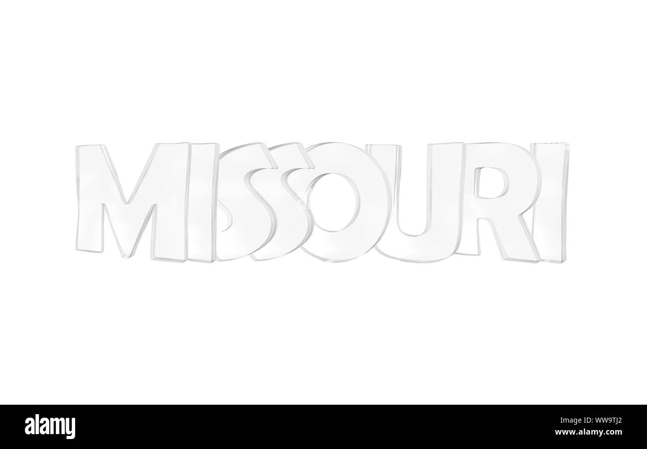 Missouri. Isolated USA state names with white background Stock Photo ...