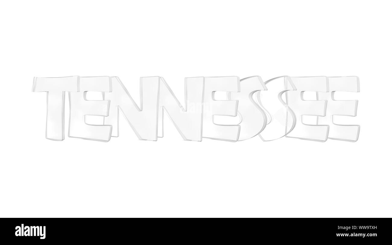 Tennessee. Isolated USA state names with white background Stock Photo ...