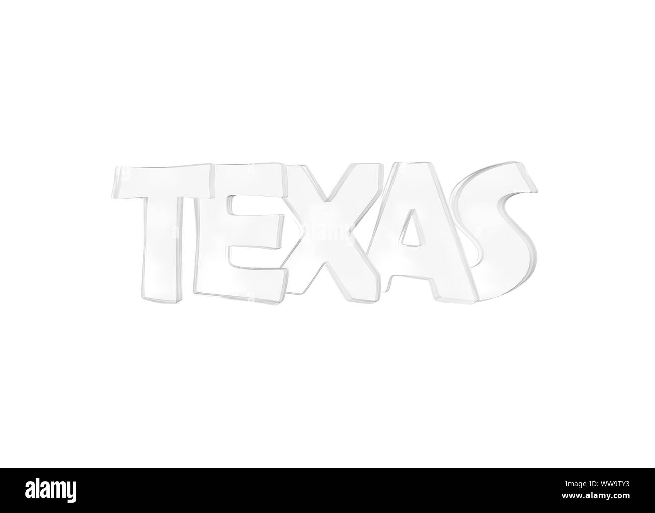 Texas. Isolated USA state names with white background Stock Photo - Alamy