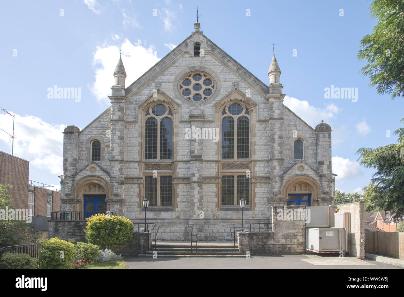 the methodist church reigate high street surrey Stock Photo - Alamy
