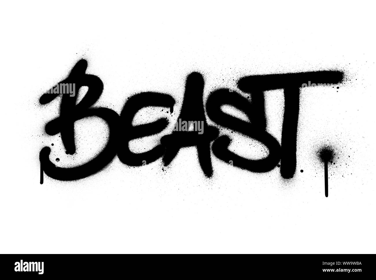 graffiti beast word sprayed in black over white Stock Vector Image ...
