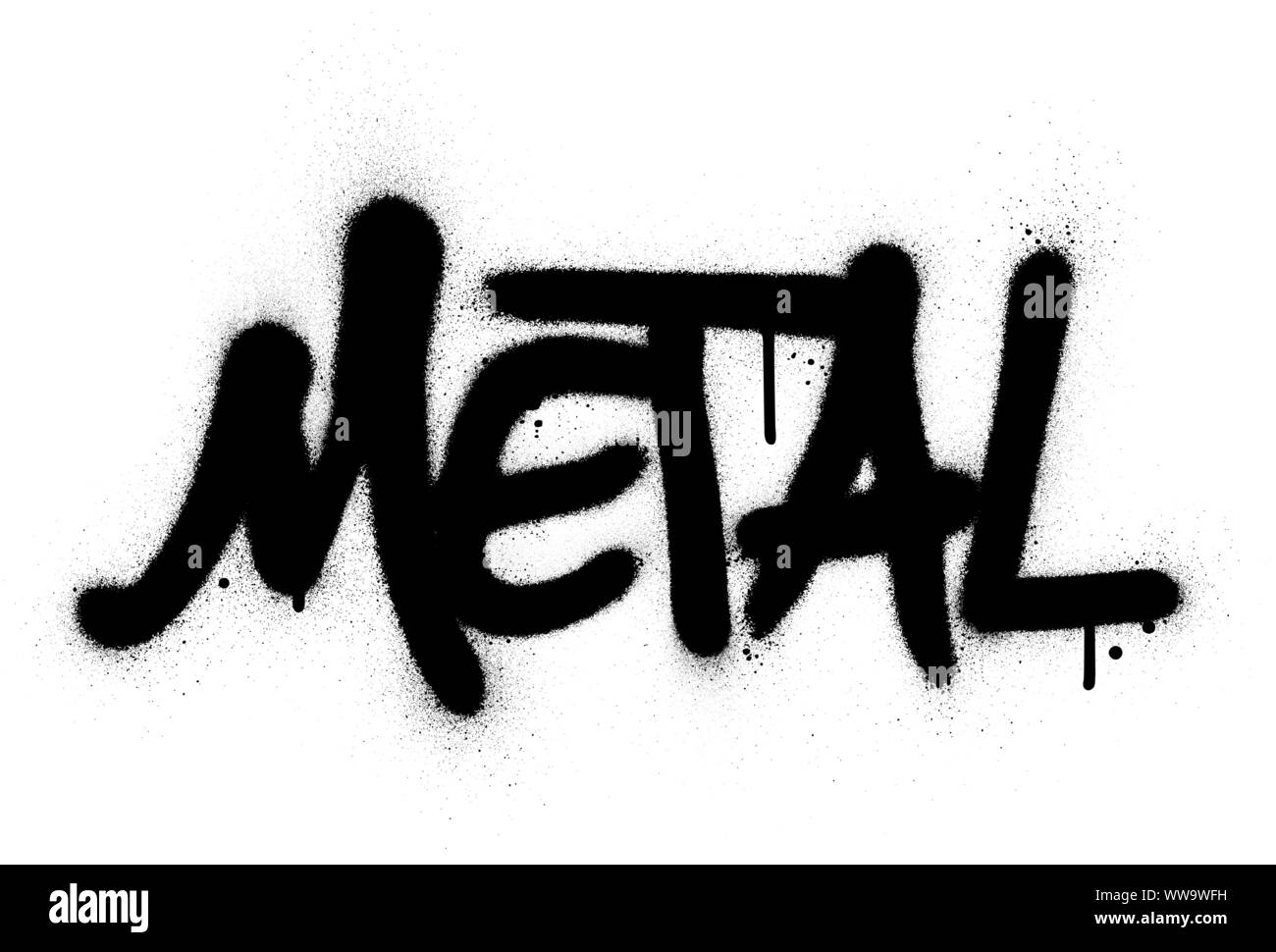 graffiti metal word in black over white Stock Vector Image & Art - Alamy