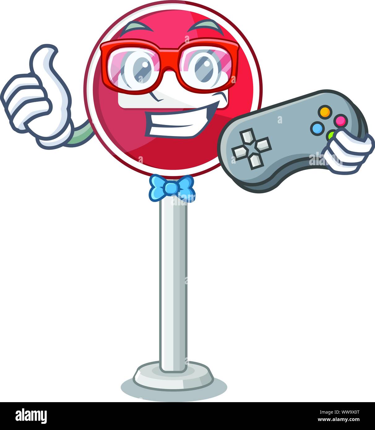 Gamer no entry isolated in the character Stock Vector Image & Art - Alamy