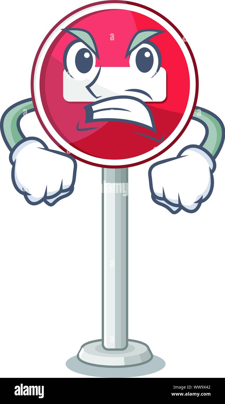 Angry no entry isolated in the character Stock Vector Image & Art - Alamy