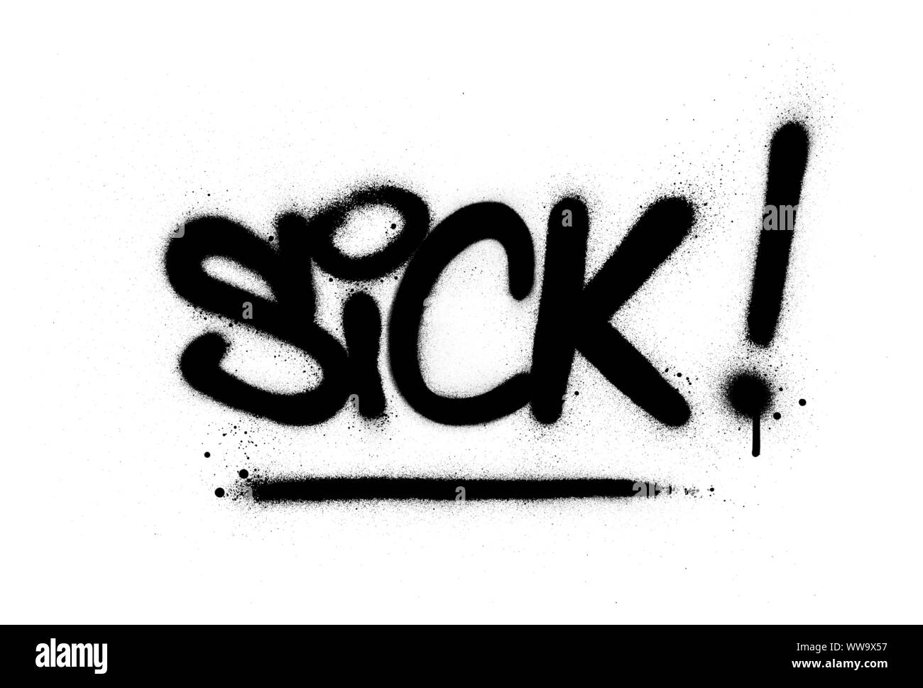 graffiti sick word sprayed in black over white Stock Vector Image & Art ...