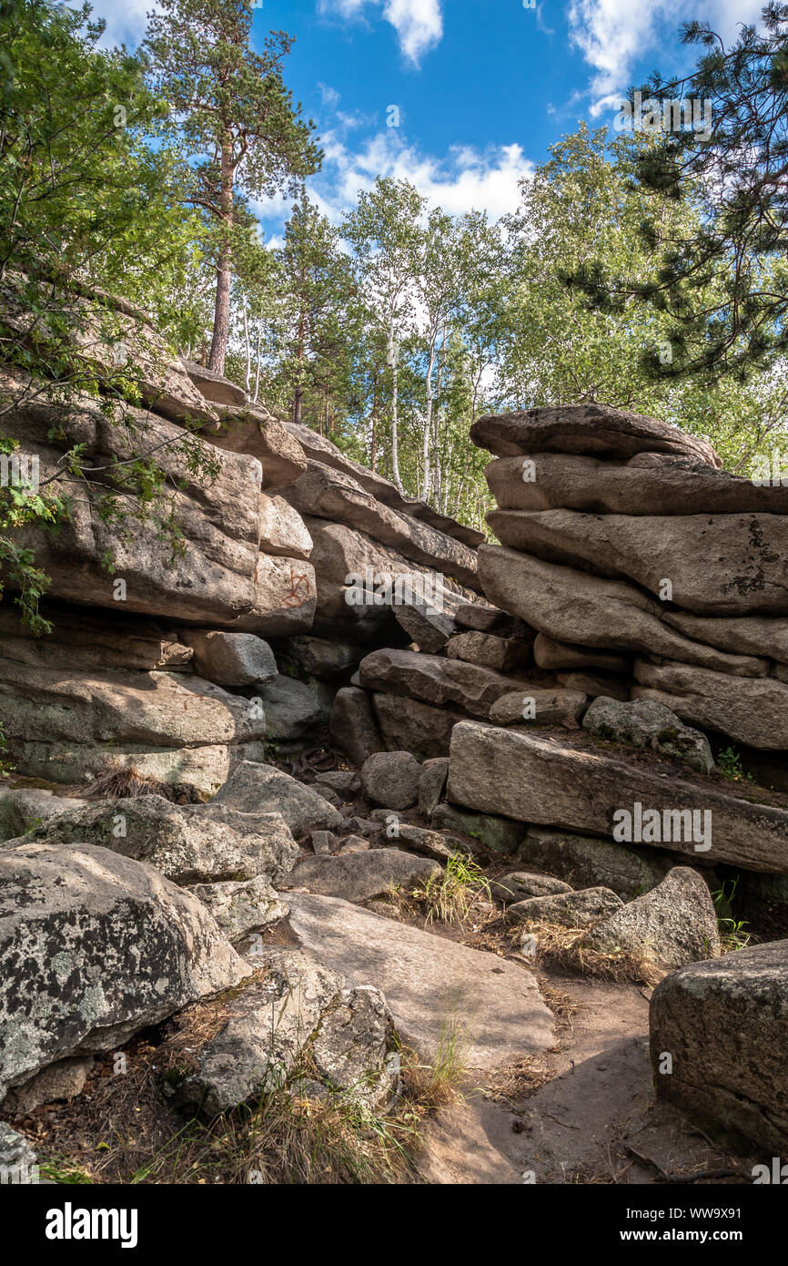 Rocks in the forest Stock Photo - Alamy