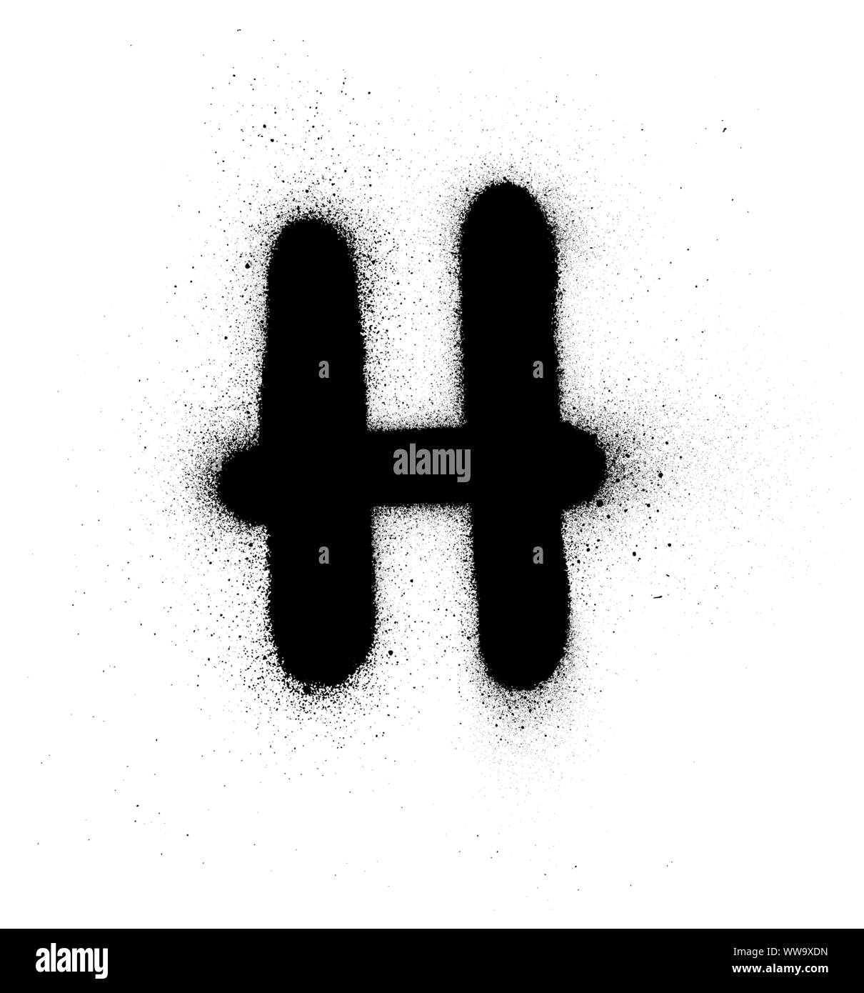 Letter H Graffiti Style